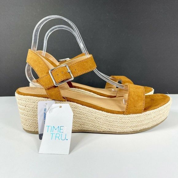 Time and Tru | Shoes | Time And Tru Womens Strap Demi Wedge Sandals ...